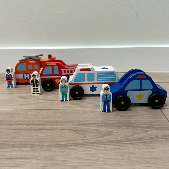Melissa & Doug | Toys | Melissa Doug Emergency Vehicle Set | Poshmark